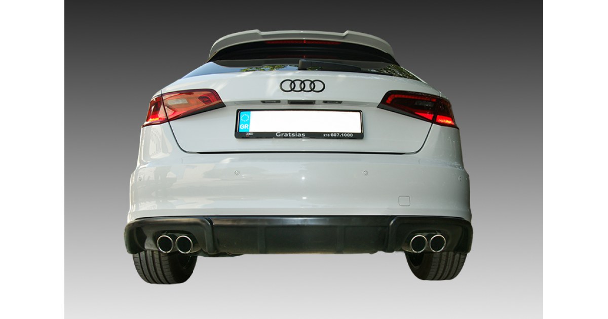 Rear Diffuser Audi A3 8V Sportback (2012-2016) (Exhaust L+R ...