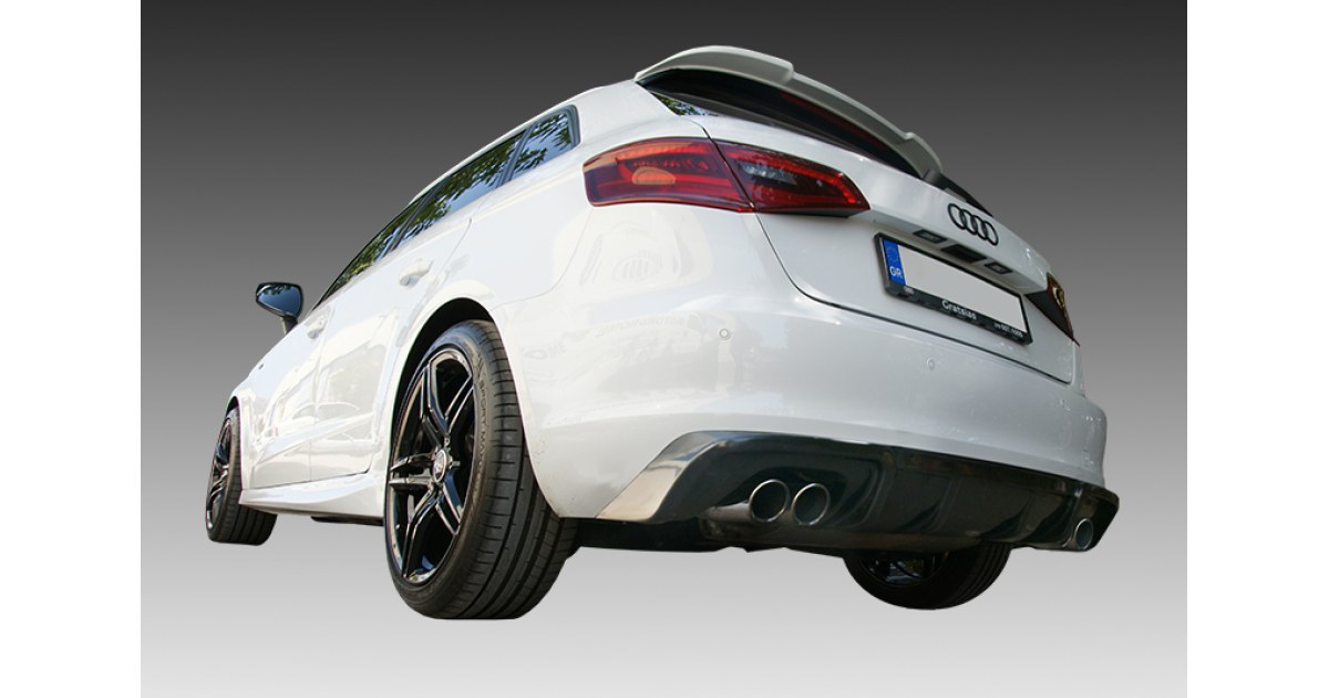 Rear Diffuser Audi A3 8V Sportback (2012-2016) (Exhaust L+R ...
