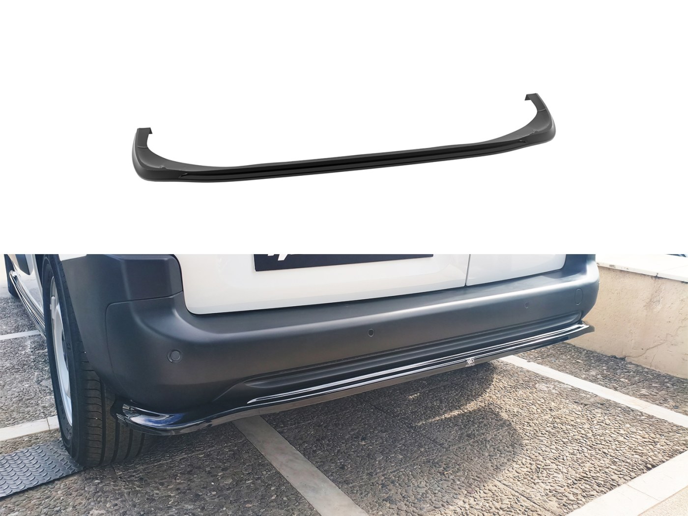 Rear Splitter Citroen Berlingo L1 Mk3 / Peugeot Partner L1 Mk3 / Opel ...