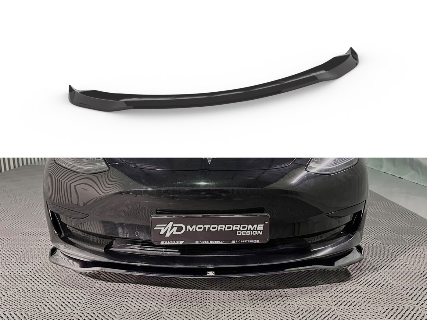 Front Splitter V.1 Tesla Model 3 | Motordrome Design