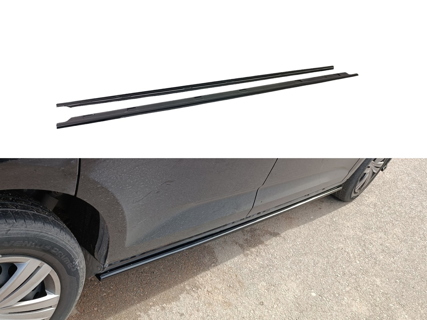Side Skirts Extensions Volkswagen Caddy Mk5 / Ford Transit Connect L1 ...