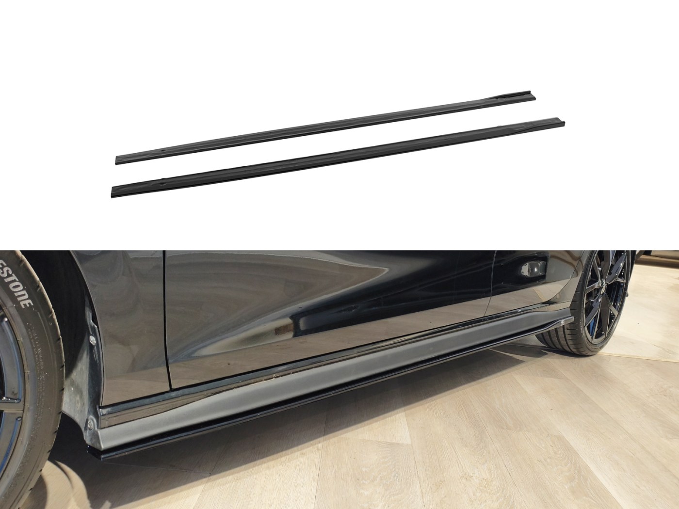 Side Skirts Extensions V.2 Volkswagen Golf Mk8 GTI / GTI Clubsport / R ...